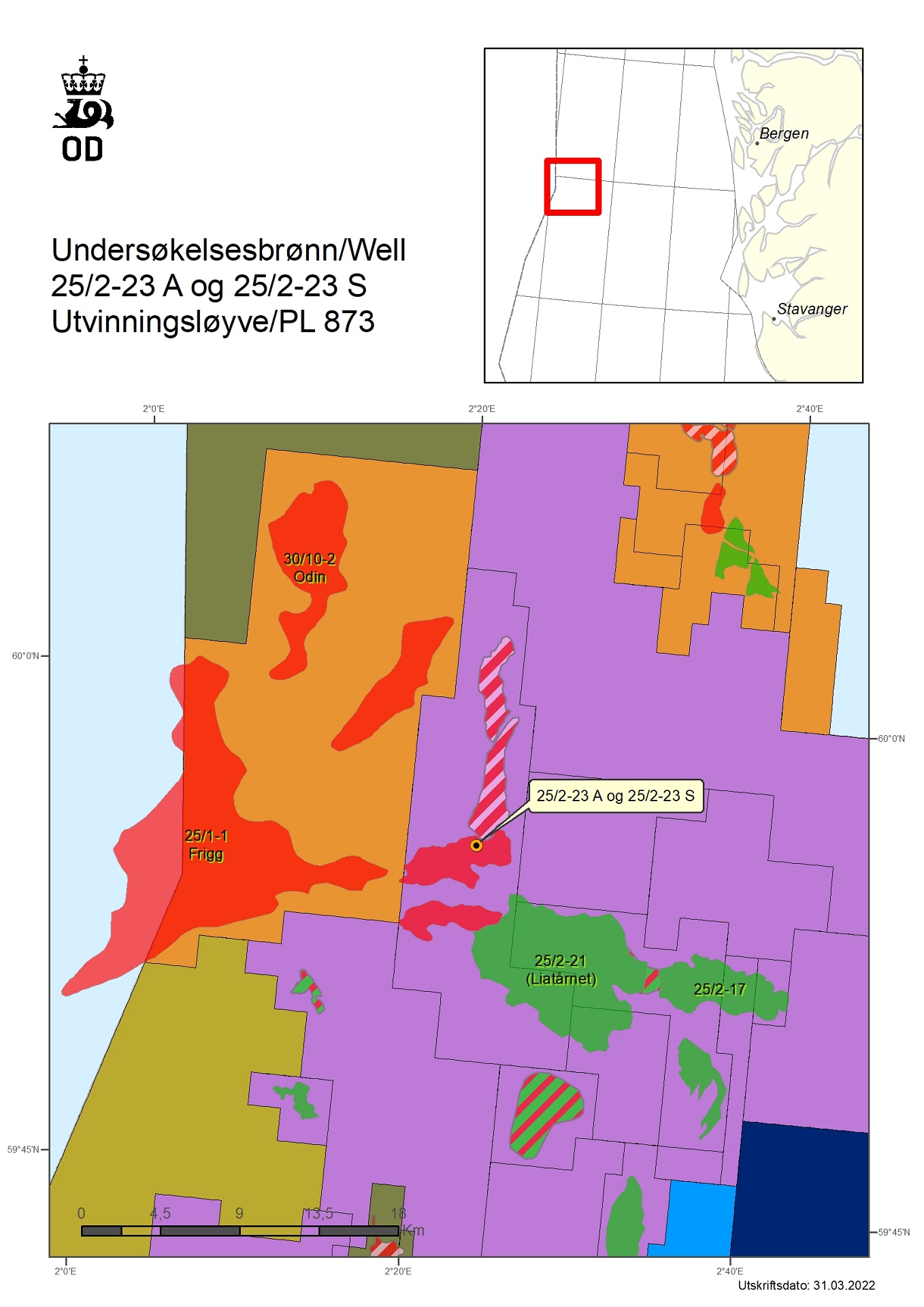 Delineation of the shut down Øst Frigg gas field and dry well northeast ...