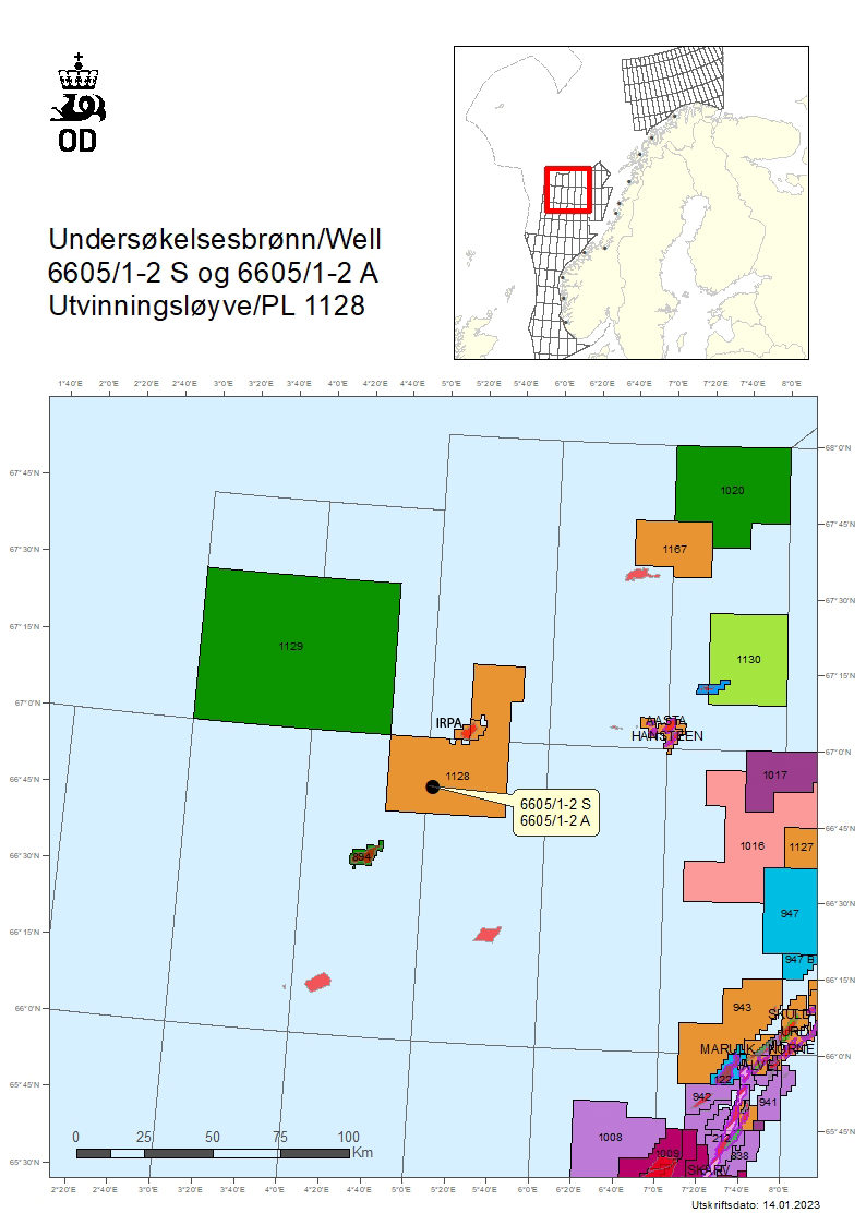 Gassfunn nær Aasta Hansteen-feltet i Norskehavet – 6605/1-2 S og 6605/1 ...